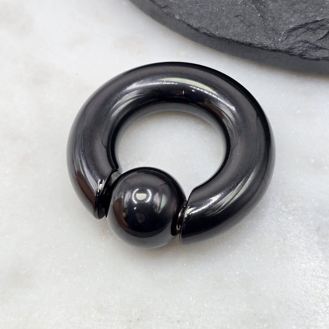 1x 00g 0g 2g 4g 6g 8g 12mm or 16mm Diameter Spring Action Black Plated ...
