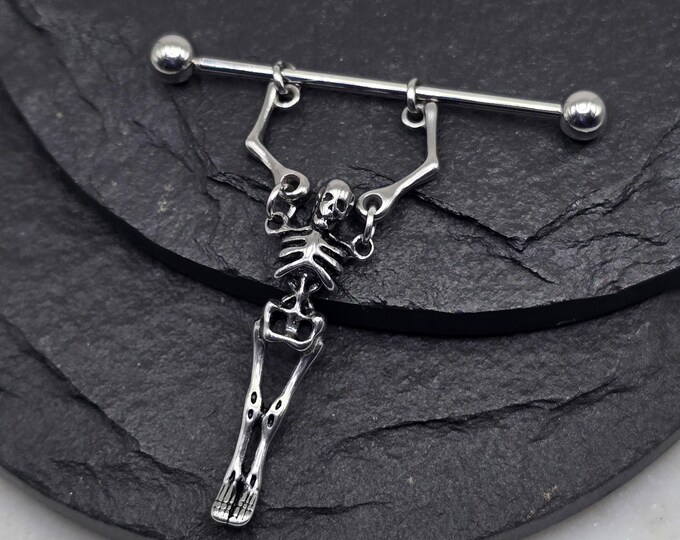 14g 16g Exclusive Dead Man Hanging Skeleton Corpse Reaper Piercing ...