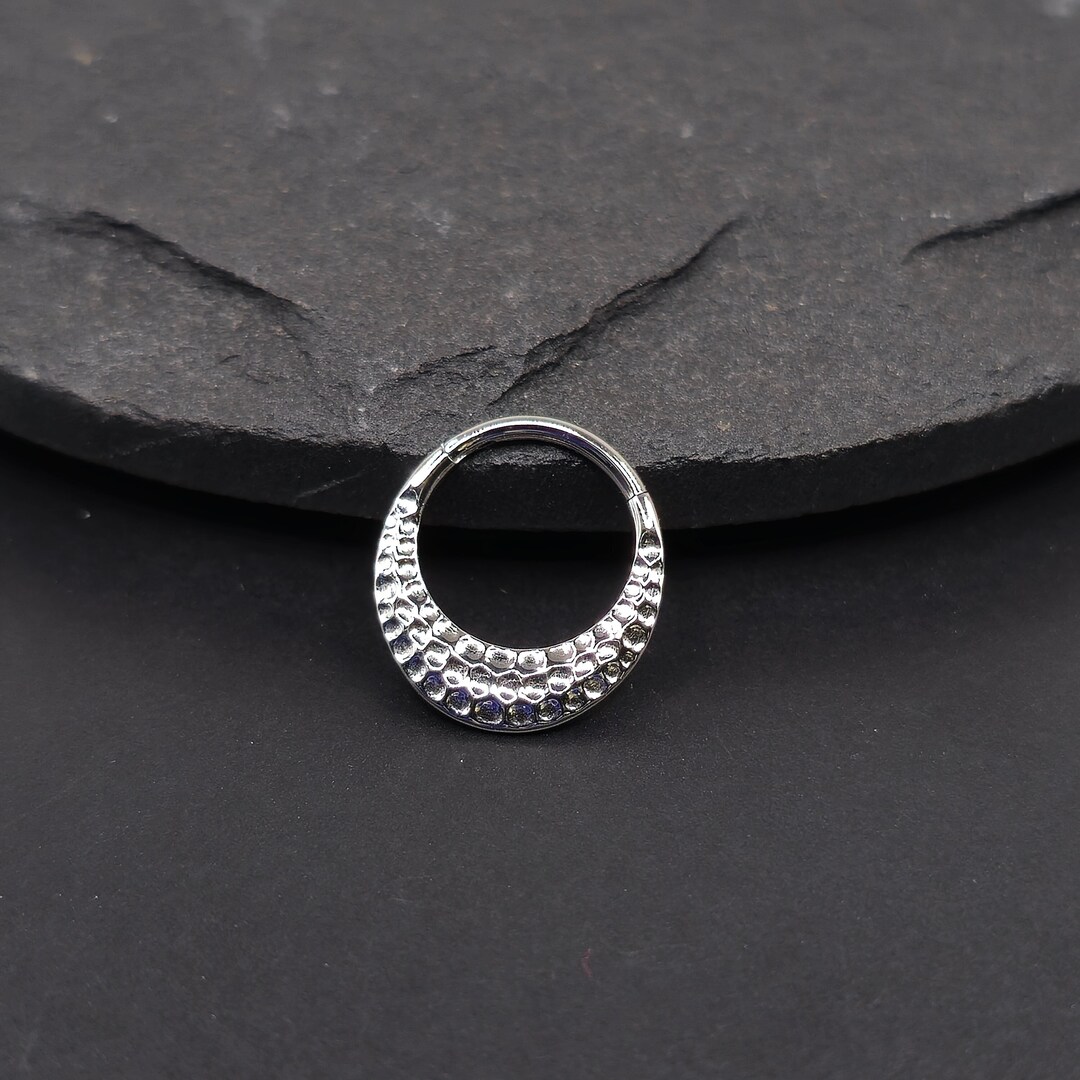 16g Titanium ASTM F136 Hammered Disc Implant Grade Spikes Hinged ...