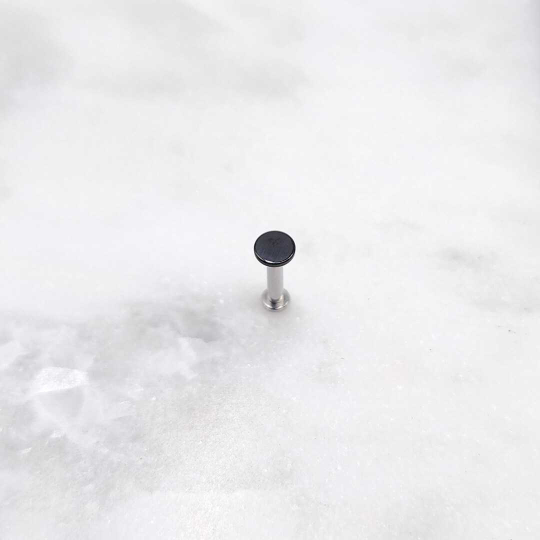 14g Internal Thread Black Circle Solid Polished 316L Surgical - Etsy