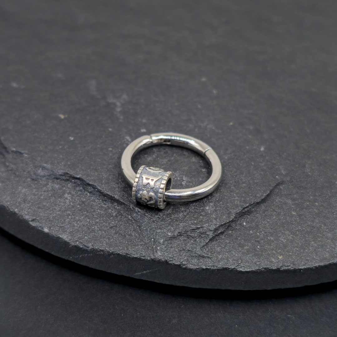 8g 10g 12g Om Tibetan Mantra Hinged Easy Click Segment Clicker Large ...