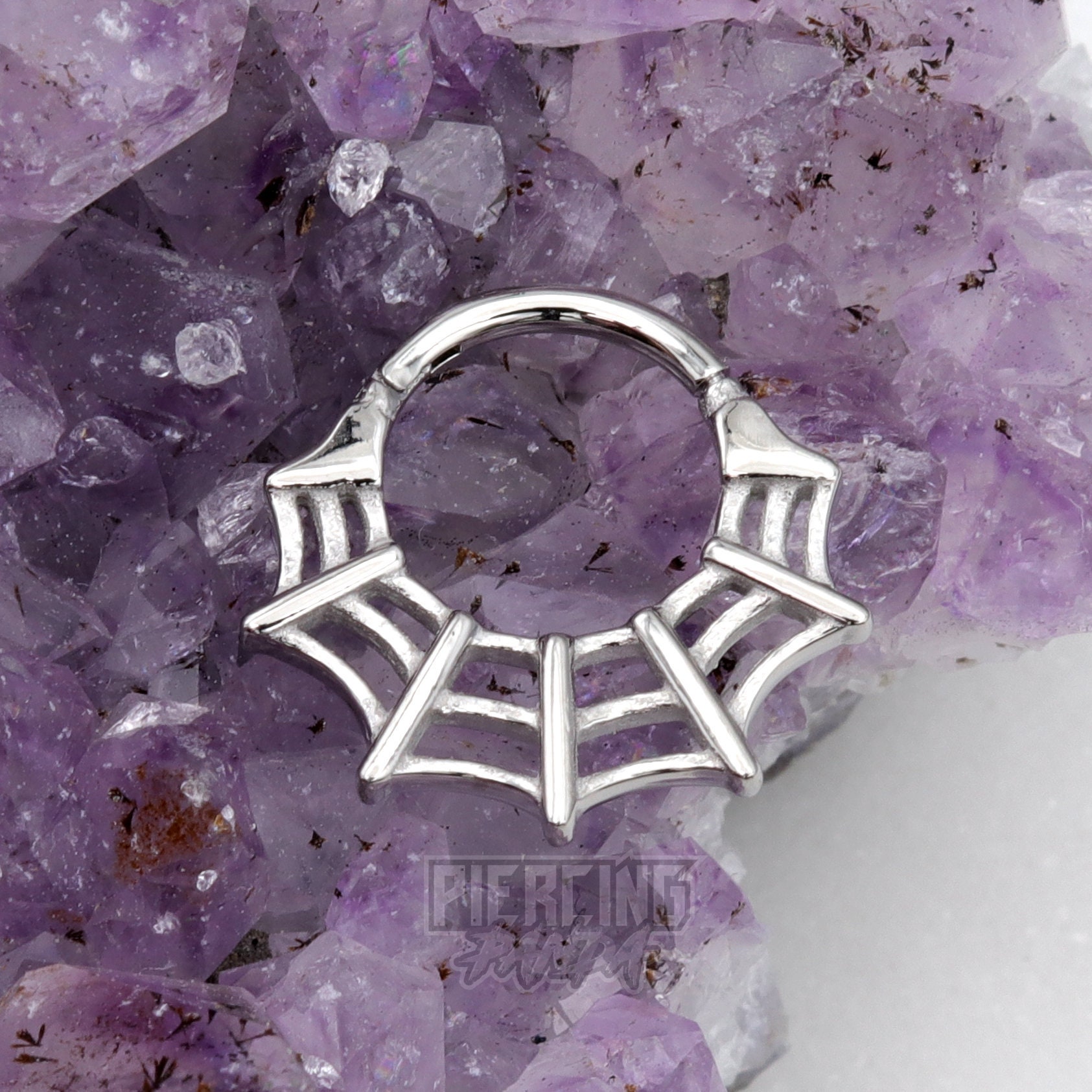 16g 8mm 10mm Spider Web Solid 316L Surgical Steel Hinged - Etsy