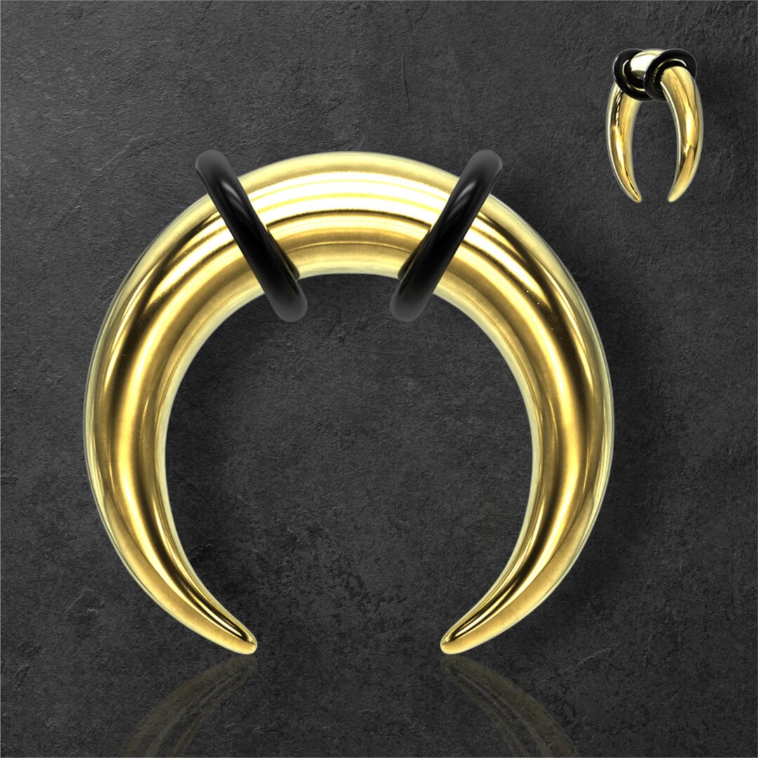 14g , 12g , 10g, 8g, 6g, 4g, 2g, 1g, 0g, 00g Gold PVD Plate 316L ...
