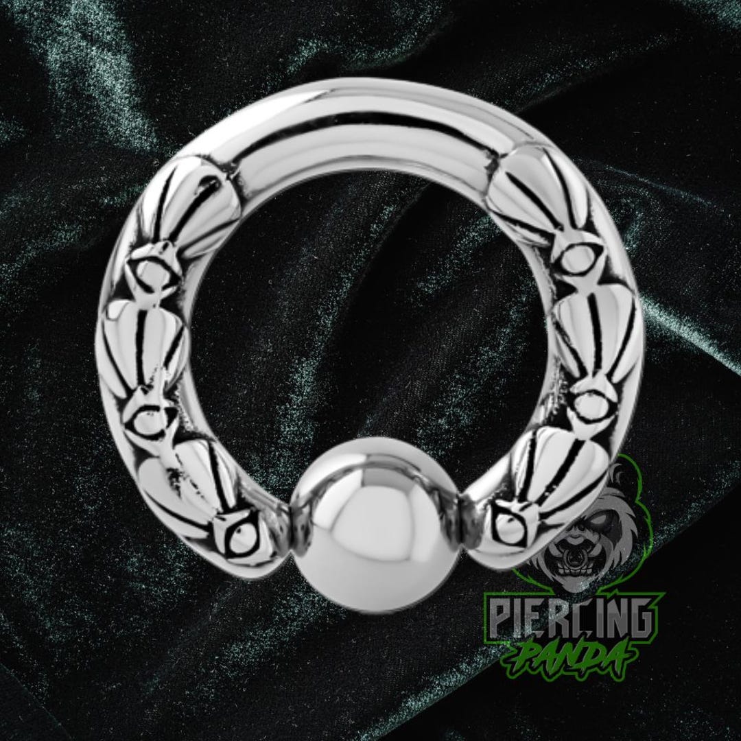 8g 12mm Captive Bead Ring CBR Large Gauges Hoop Septum Helix Piercing ...