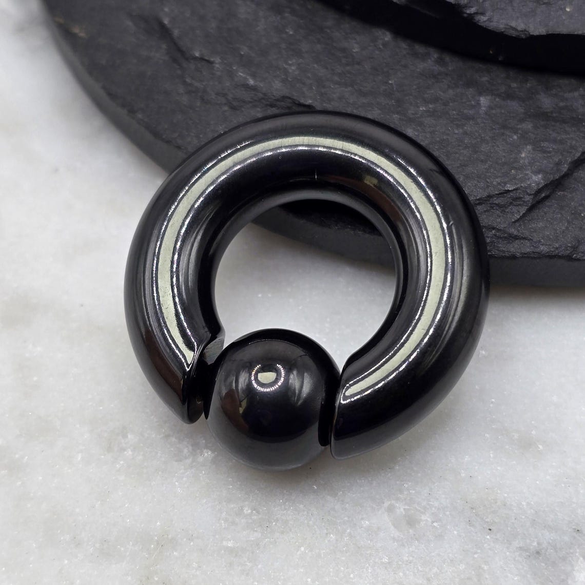 1x 00g 0g 2g 4g 6g 8g 12mm or 16mm Diameter Spring Action Black Plated ...