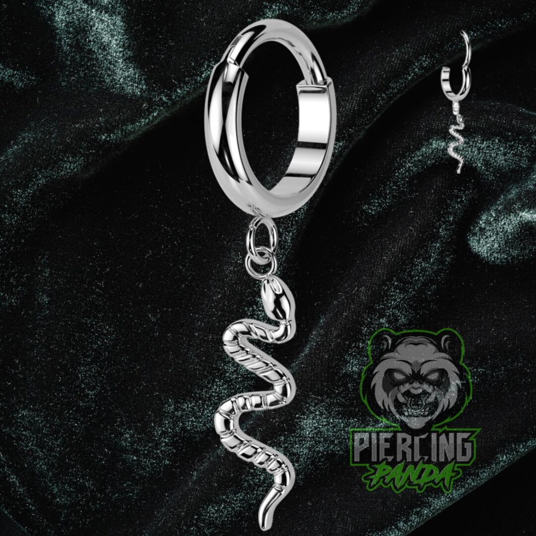 18g Titanium ASTM F136 Front Facing Snake Implant Grade Hinged Segment ...