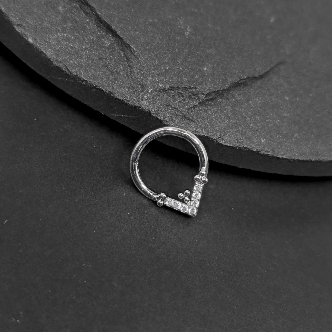 16g Implant Grade Titanium Micro Pyramids Hinged Segment Septum Helix ...