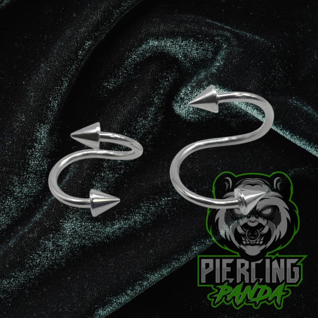 20g Twist Spiral Piercing Hoop Ring Cartilage Helix Tragus Nose ...