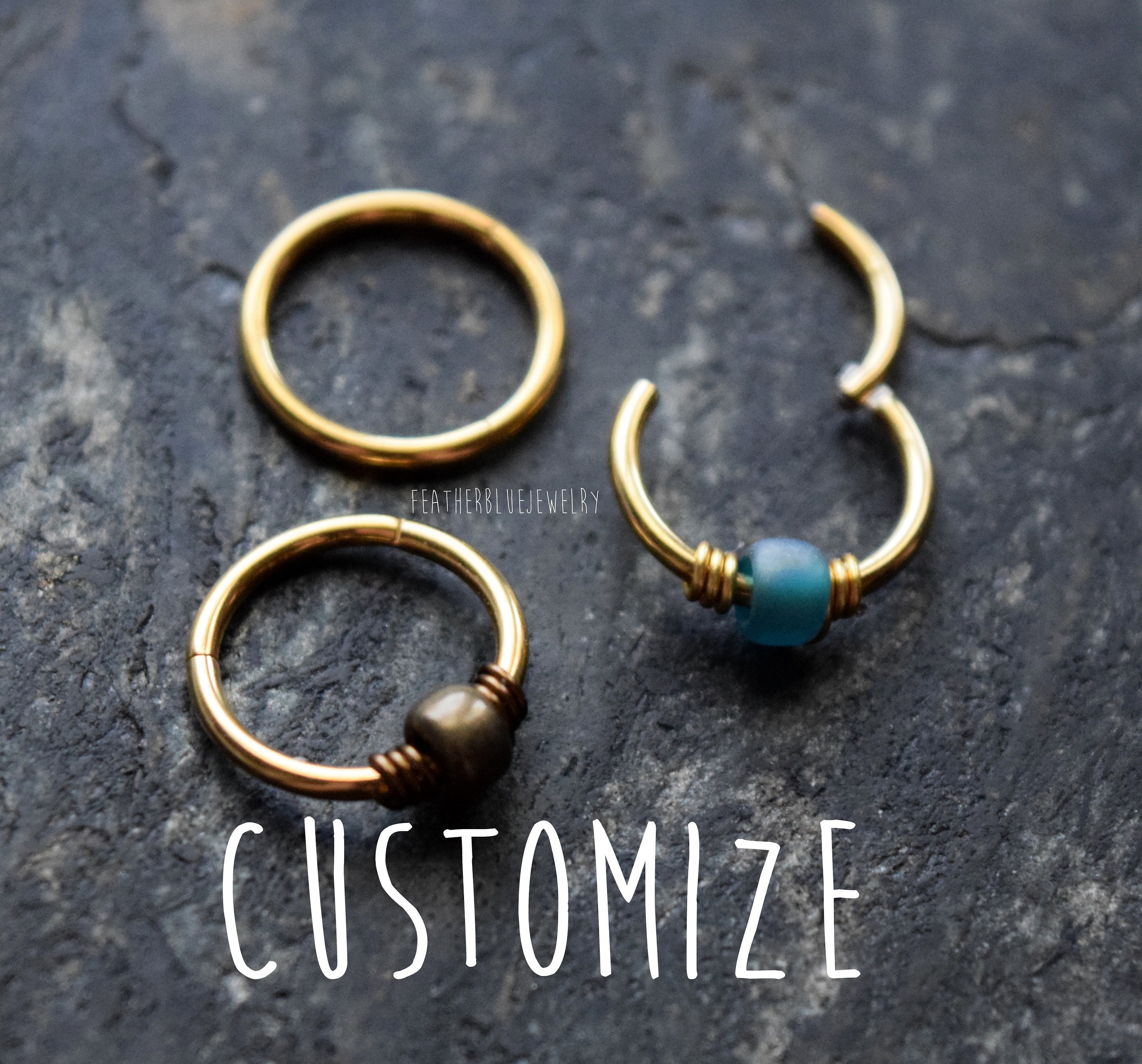 16g 18g 20g 14g Hinged Segment Clicker Gold PVD Plated 316L - Etsy