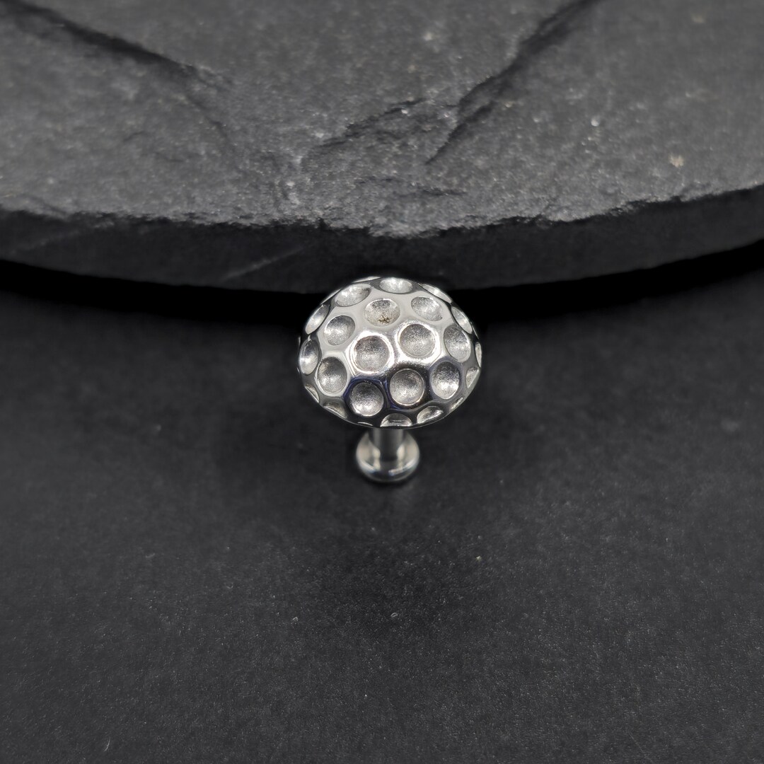 14g Internal Thread Large Dimple Dome 316L Surgical Steel Small Bottom ...