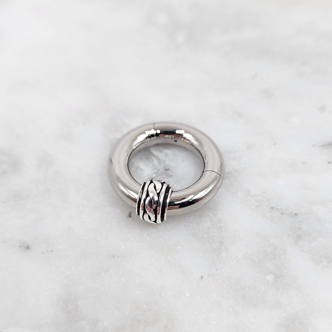 6g 8g Celtic Knot Braid Hinged Easy Click Segment Clicker Large Gauges ...