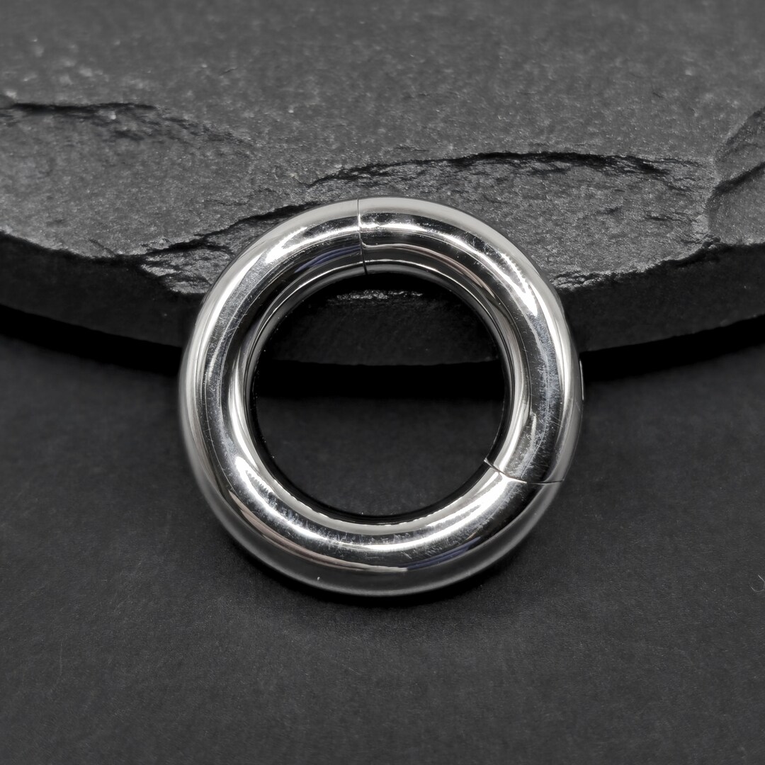 Titanium 6g Hinged Easy Click Segment Clicker Large Gauges Hoop Septum ...