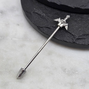 14g Hero Sword Solid Polished 316L Surgical Steel External Thread ...