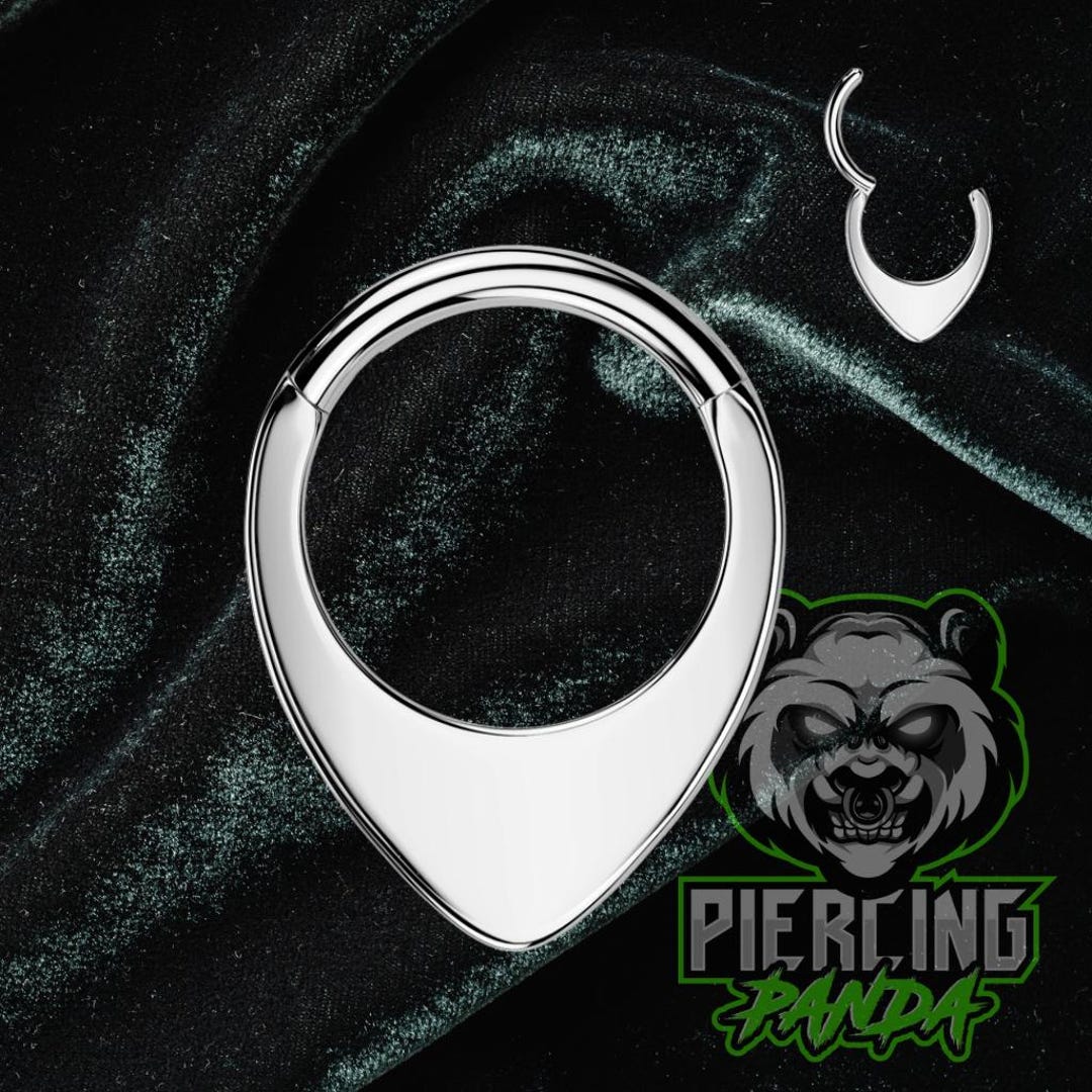 16g Titanium ASTM F136 Hinged Segment Clicker Septum Helix Piercing ...