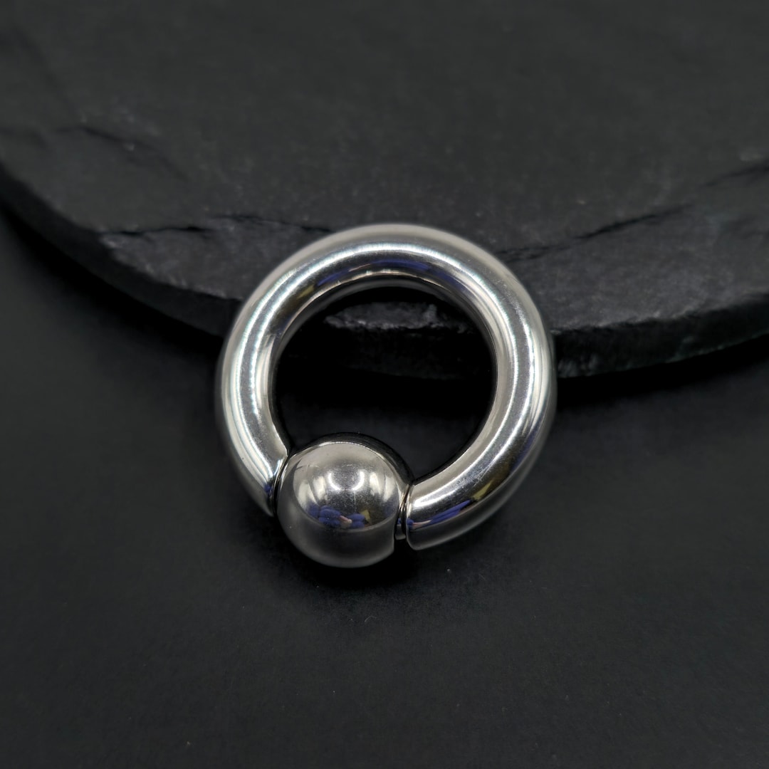 1x 4g 6g 8g 12mm Spring Action Captive Ball Large Gauges Surgical Steel ...