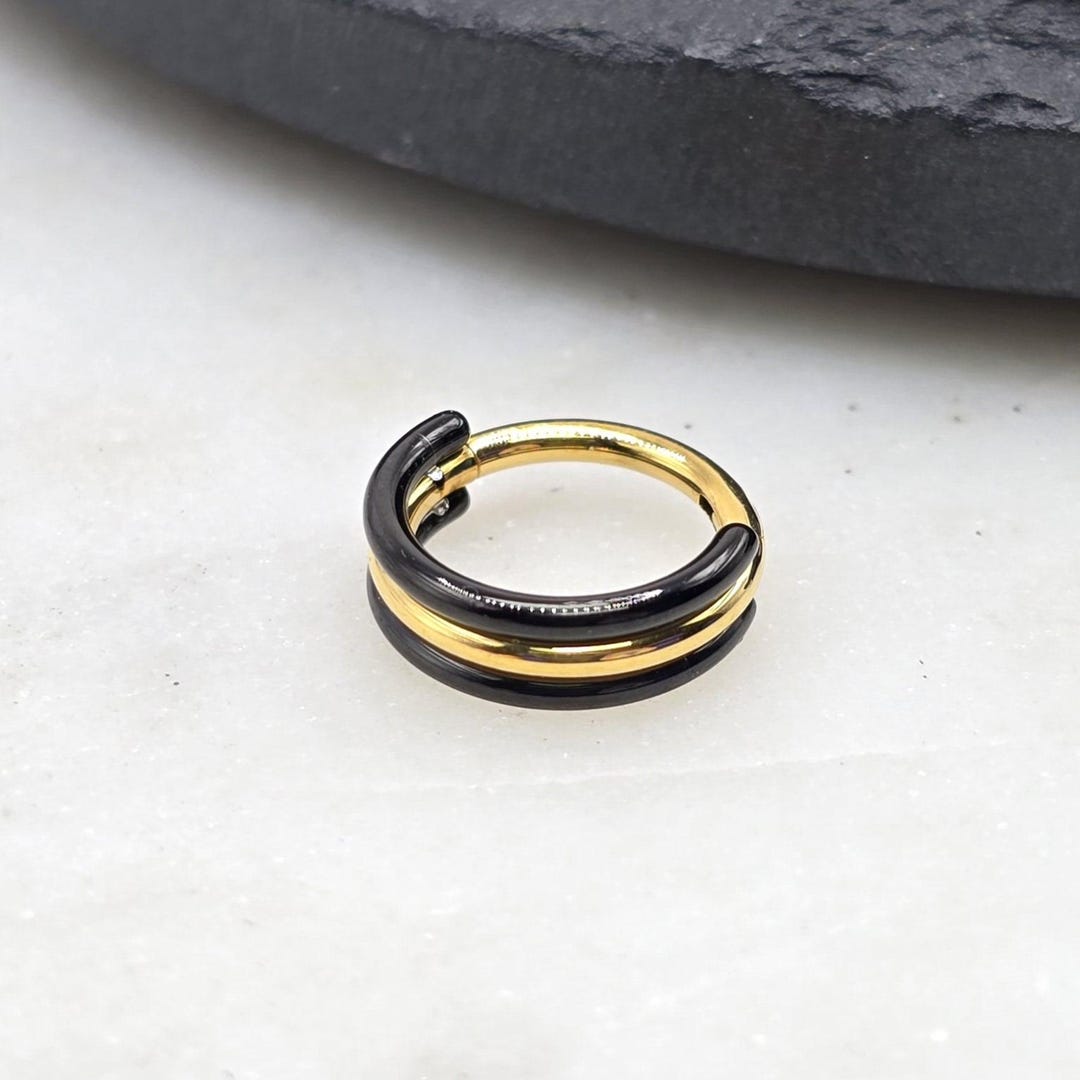 16g Titanium ASTM F136 Triple Stack Implant Grade Hinged Segment ...