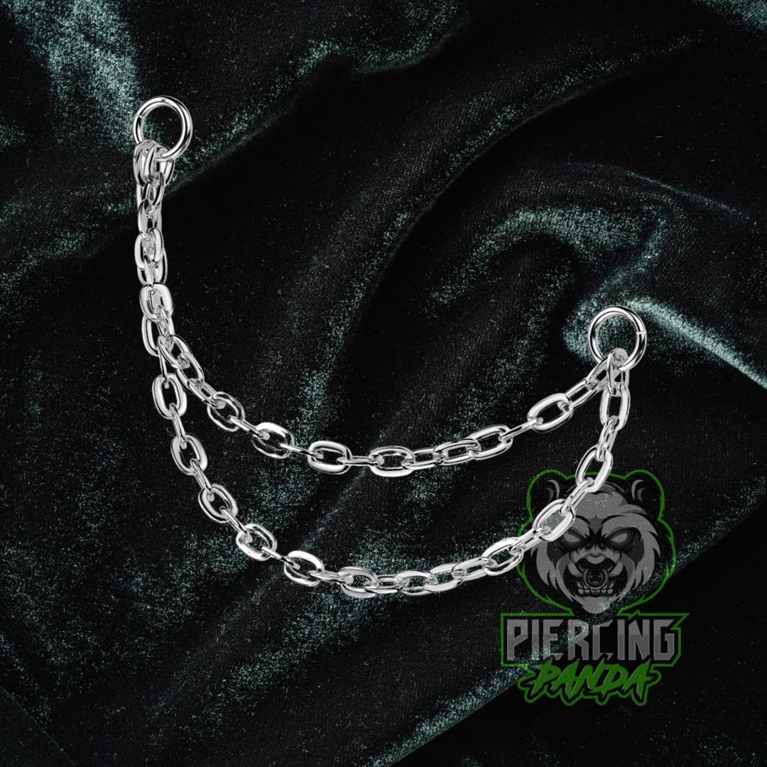Titanium ASTM F136 Connector Double Chain With 2 O-ring Connections ...