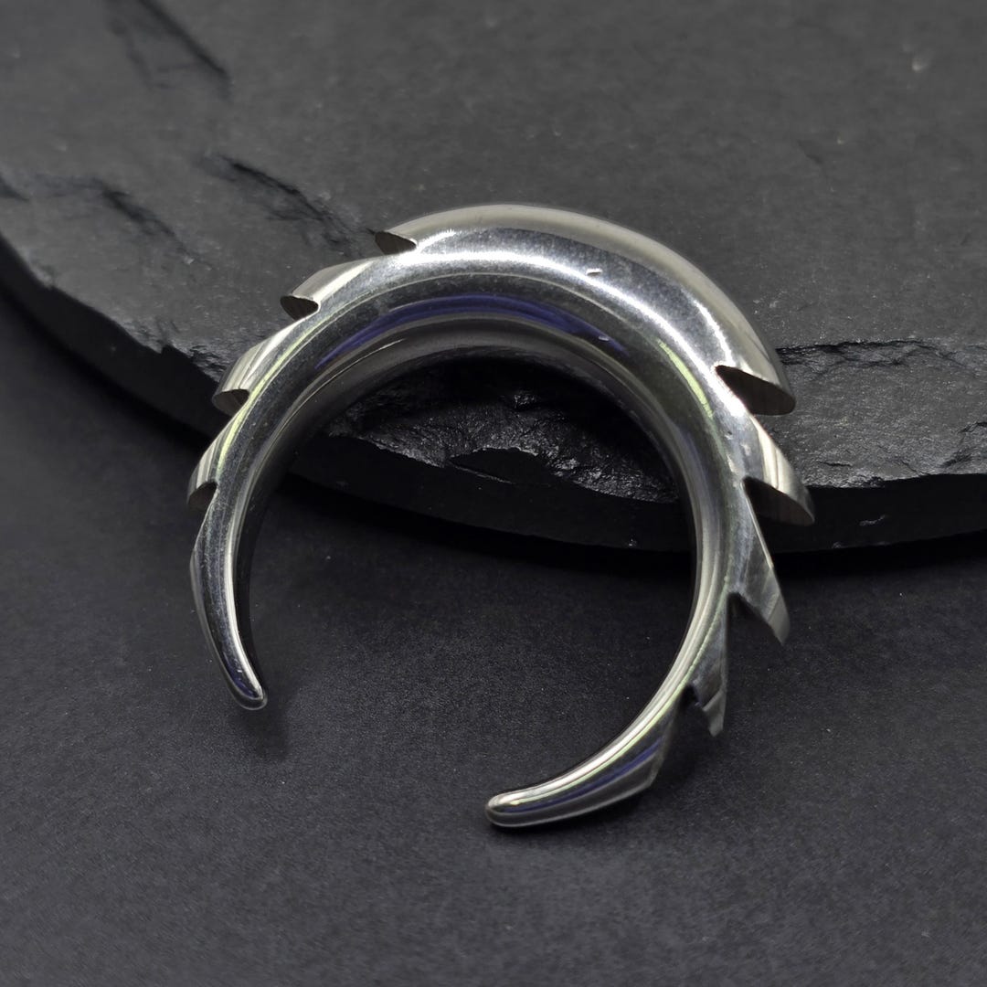 0g 2g Diameter Solid 316L Surgical Steel Septum Pincher Claw Gauges ...