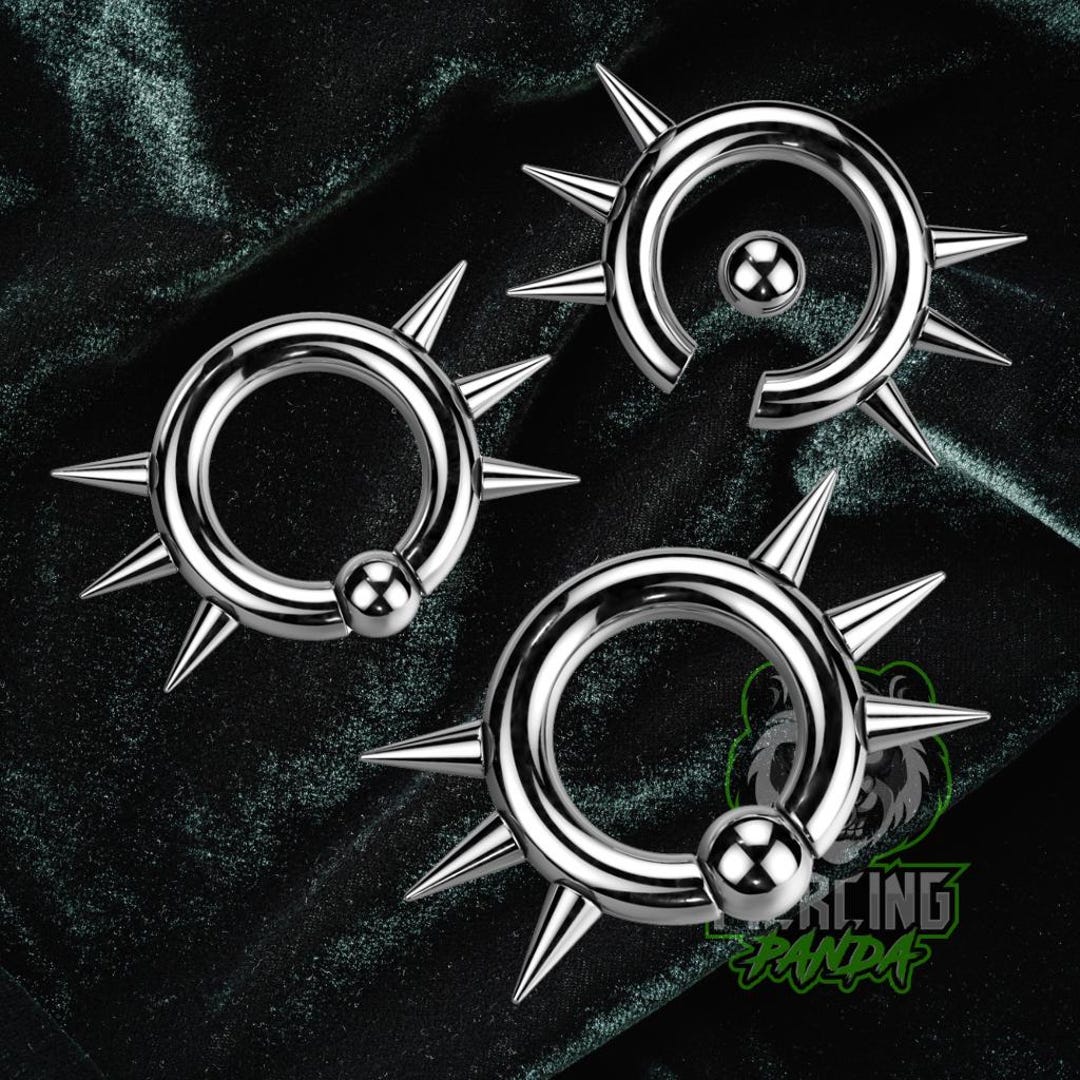 1x 8g 6g 10g 4g Quality Spikes Casted Solid Polished 316L Surgical ...