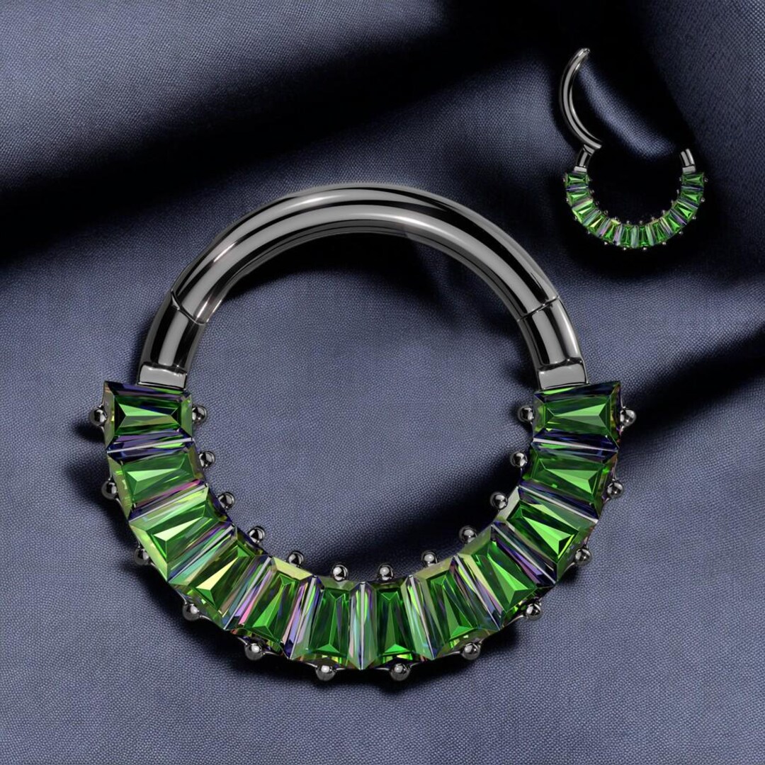 16g Titanium ASTM F136 Black PVD Implant Grade Hinged Segment Clicker ...