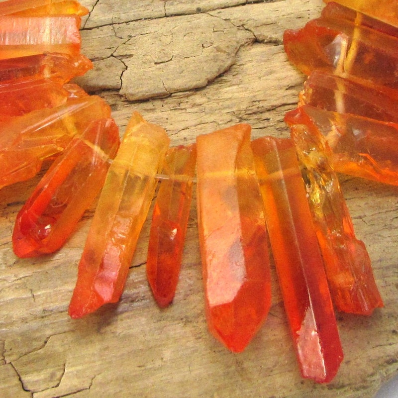 Red Orange Crystal - Etsy
