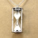 Hourglass Necklace, 51x23mm Miniature Antiqued Silver Hourglass, 2.4mm ...
