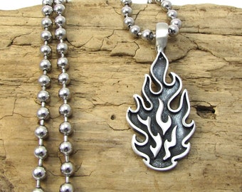 Flame pendant | Etsy