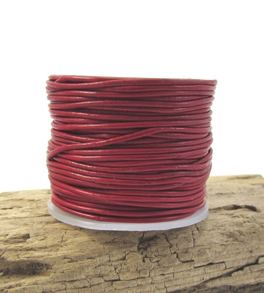 1mm Red Leather Cord, 25 Yards Red Leather Cord, Brick Red Leather Cord ...