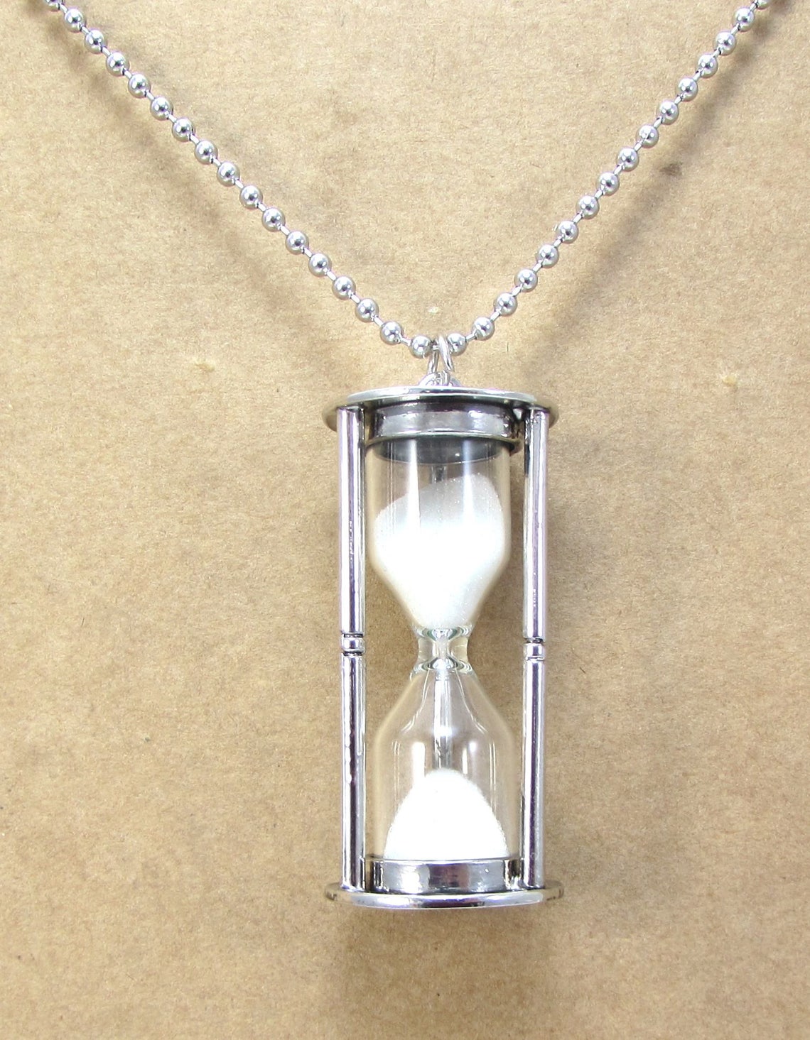 Hourglass Necklace 51x23mm Miniature Antiqued Silver - Etsy