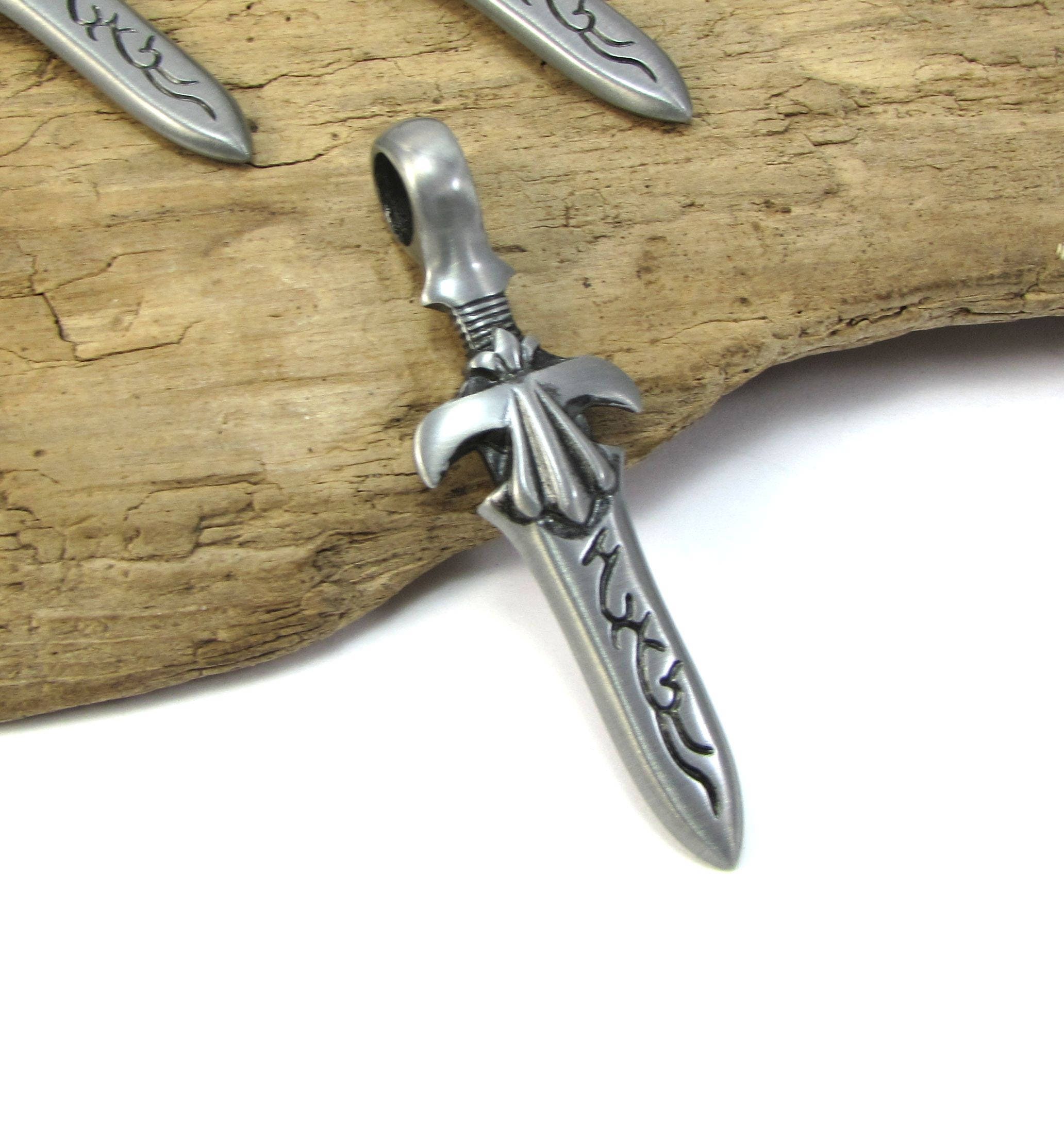 Sword Pendant, 57x17mm Double-sided Sword Pendant, Item 145p - Etsy