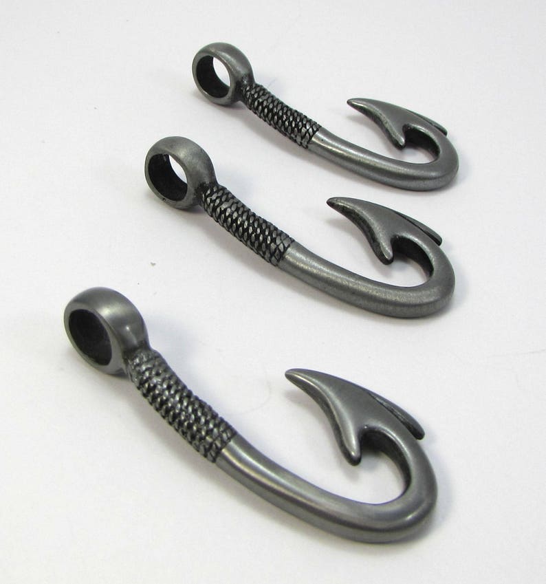 Hook Pendant 44x18mm Double Sided Hook With Rope Design - Etsy