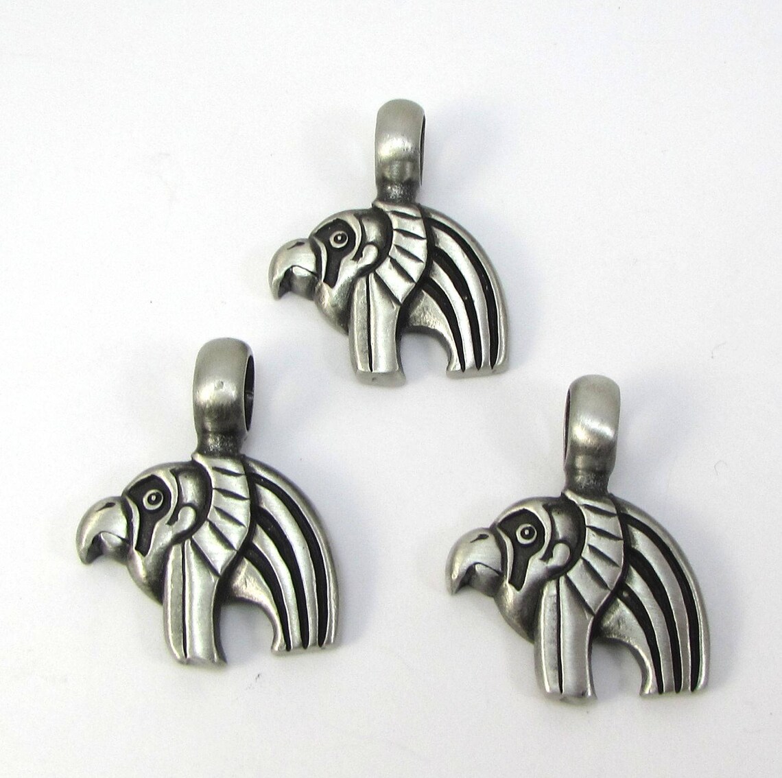 Falcon Pendant 31x24mm Falcon Head Pendant Bird Pendant - Etsy