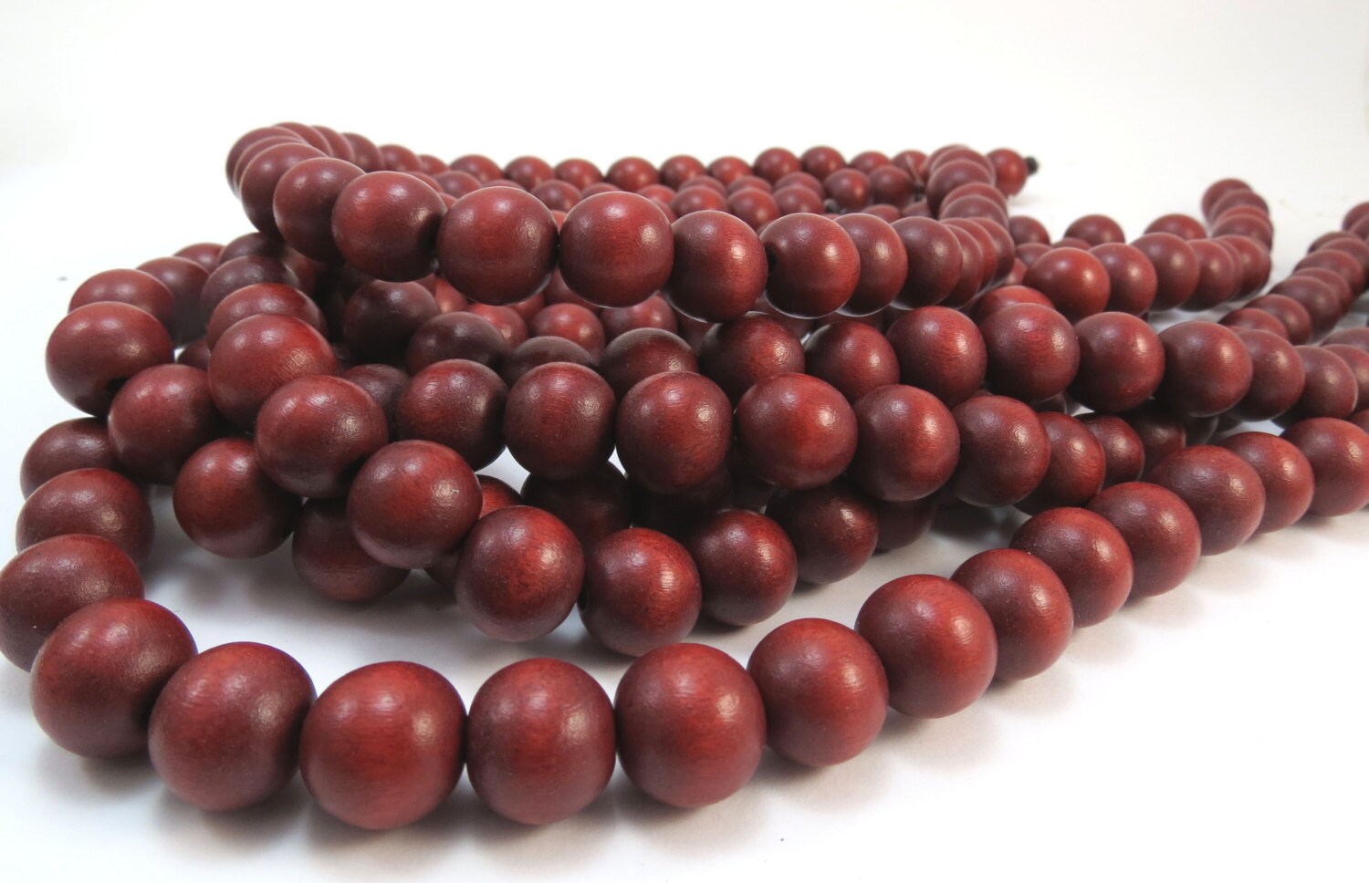 12mm Rust Brown Wood Beads Two 2 16 Inch Strands - Etsy UK