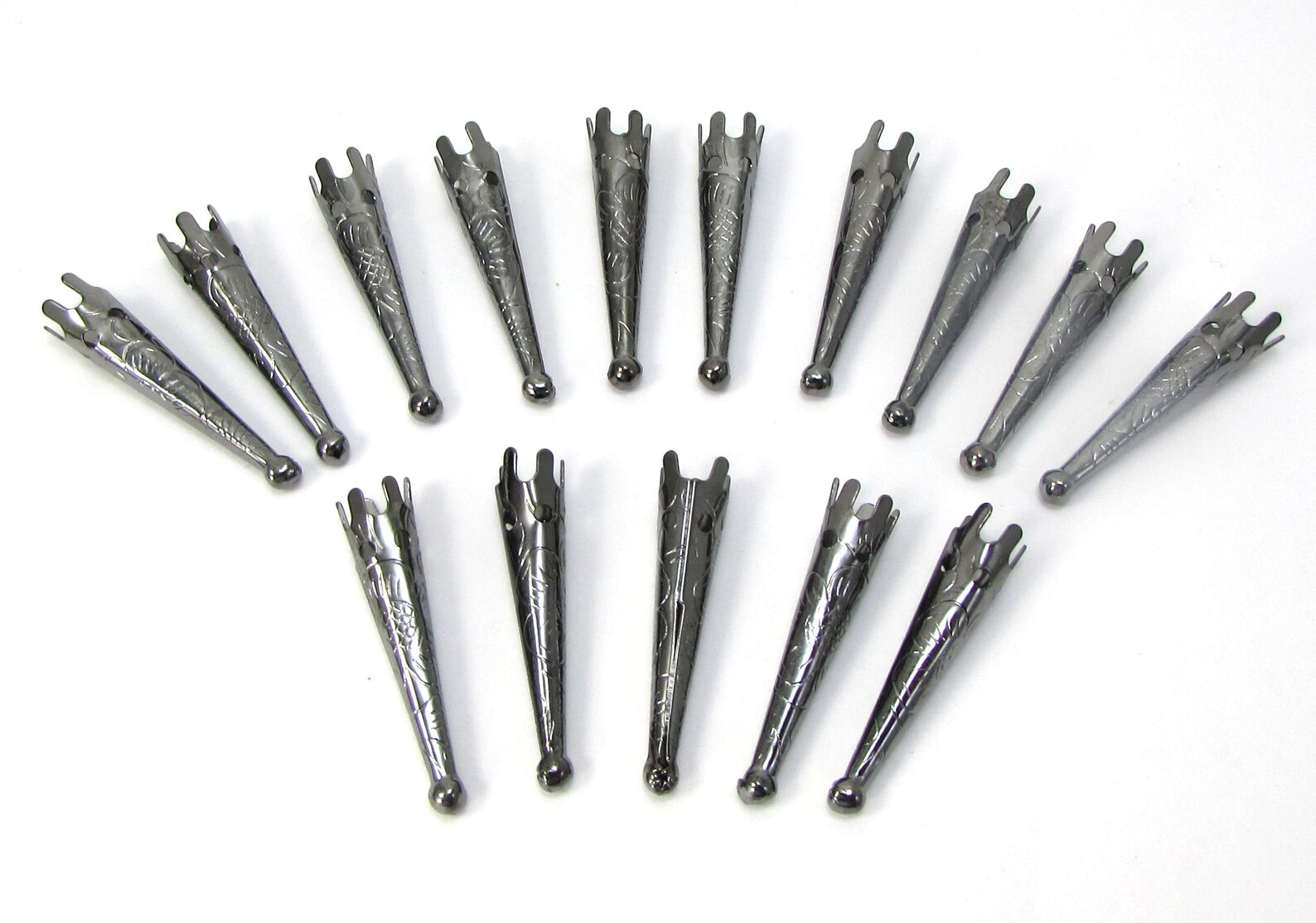 Bolo Tips 33x7mm Gunmetal Plated Steel Twenty 20 Bolo Tips - Etsy