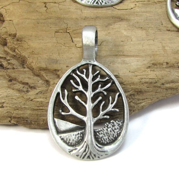 Tree of Life Pendant 40x24mm Tree Pendant Jewelry Supplies - Etsy