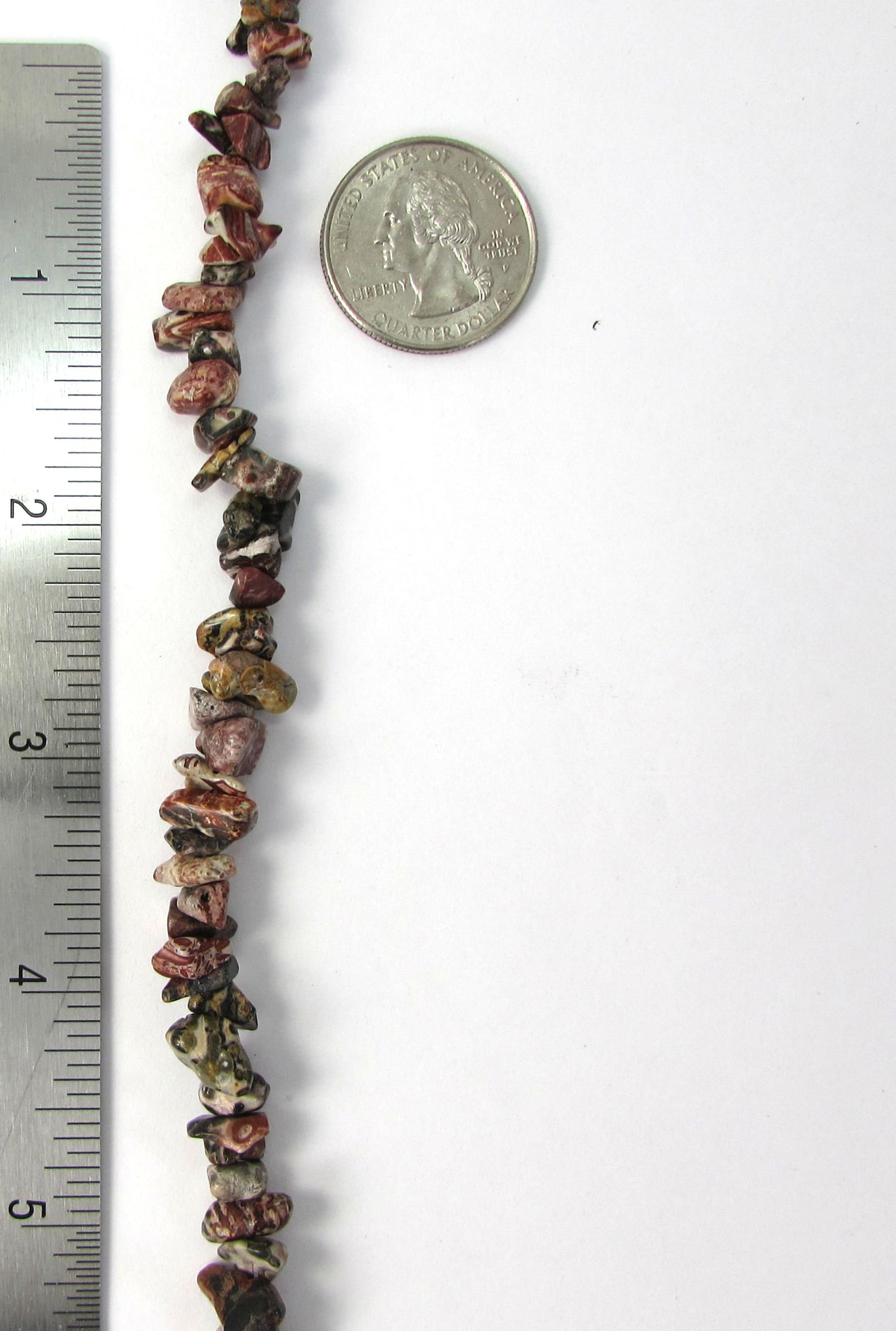Leopardskin Jasper Chips, 4-8mm Natural Chips, 34" Inch Strand, Item ...