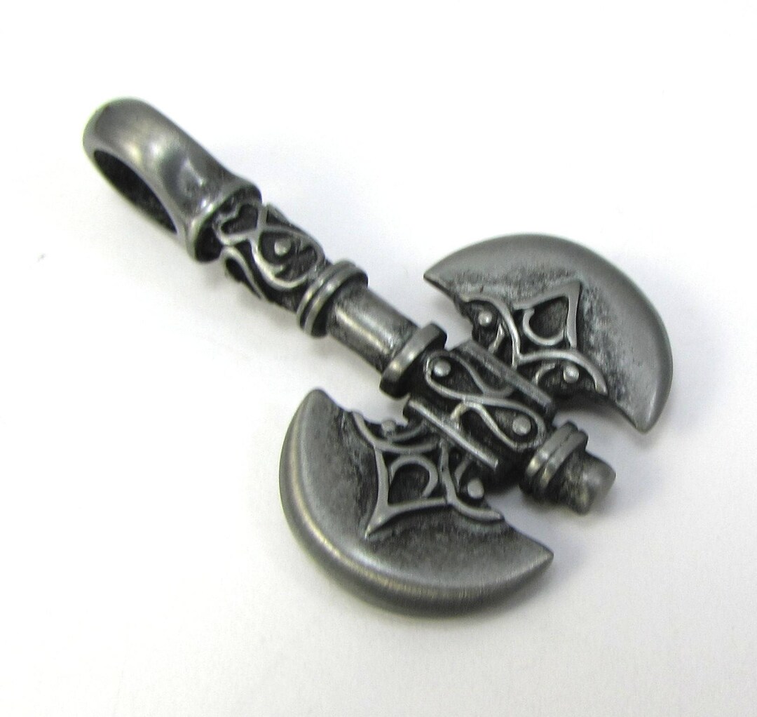 Axe Pendant, 43x27mm Double-sided Axe Pendant, Viking Pendant, Jewelry ...