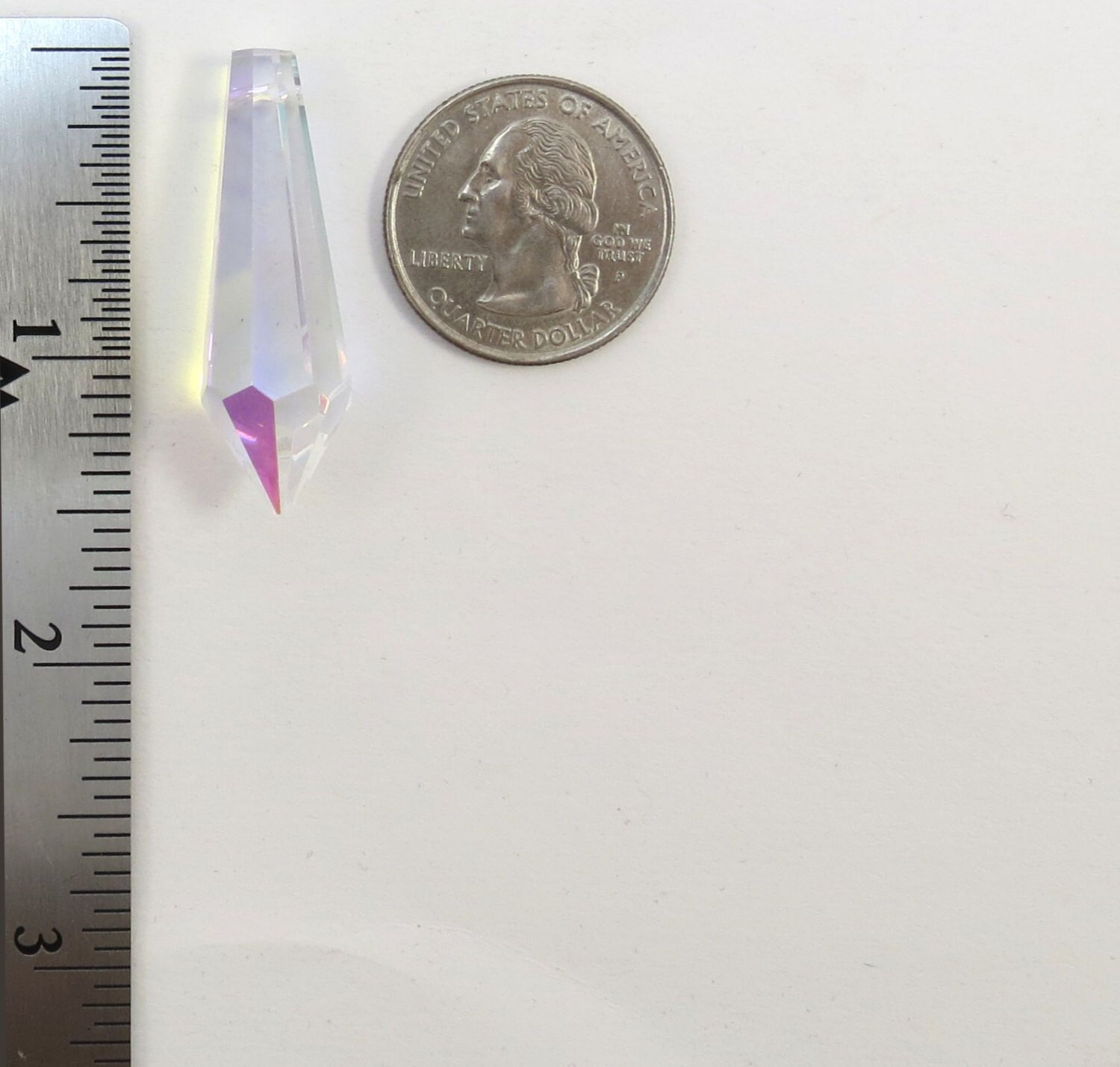 Crystal Point Pendant Multi Color 38x13mm Crystal Pendant | Etsy