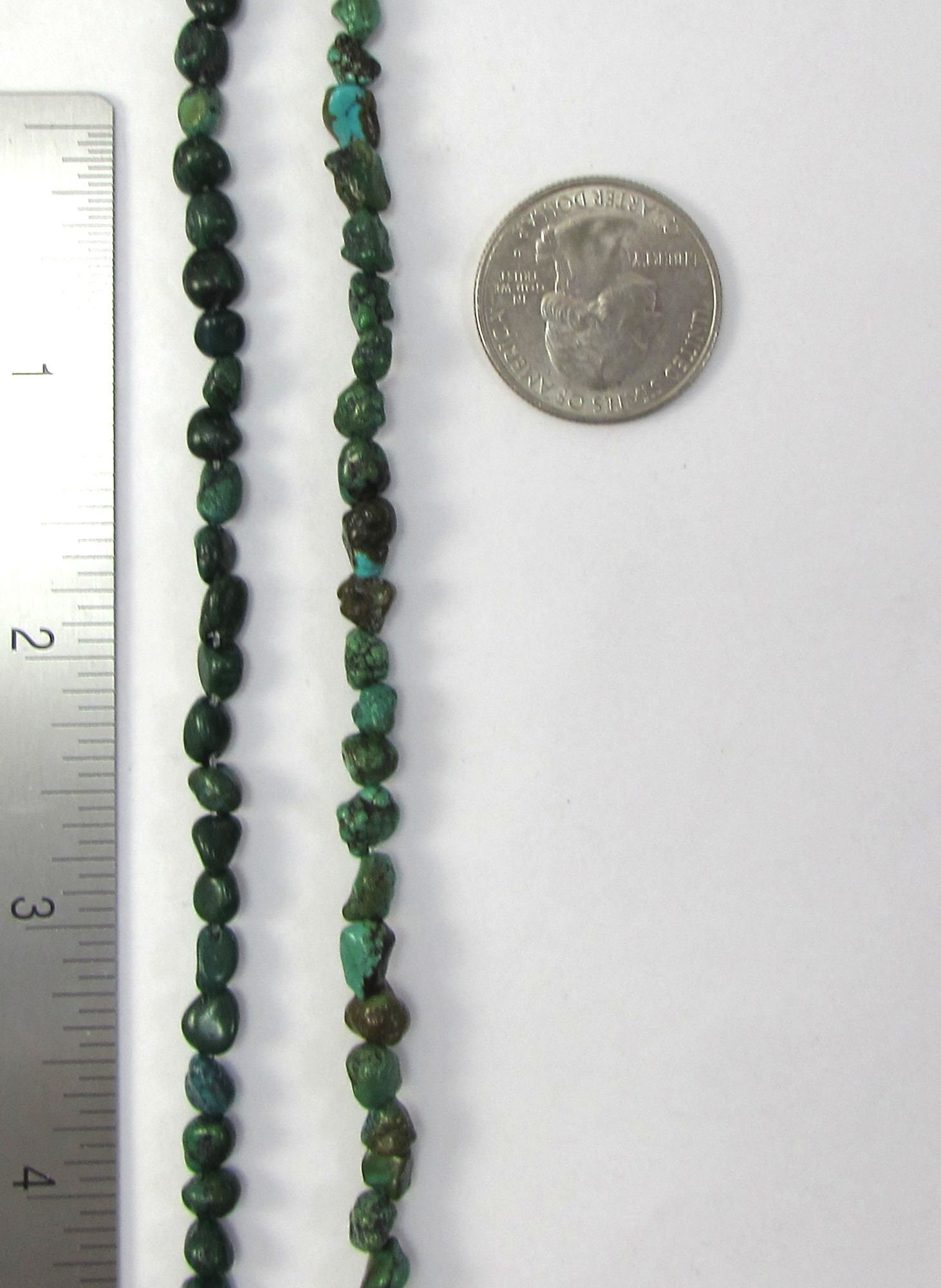 Turquoise Pebbles Forest Green Mini Turquoise Beads 15 | Etsy