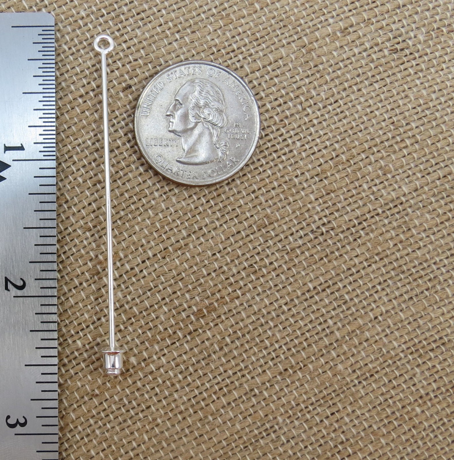 Brooch Pins Silver Stick Pin Ten 10 Silver Plated Brass | Etsy