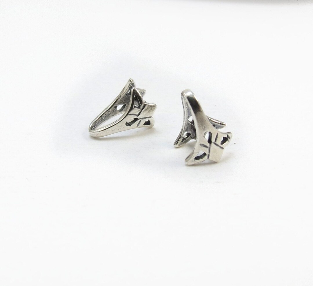 Triangle Ice Pick Bails, Two 2 Sterling Silver Ice Pick Bails, Triangle ...