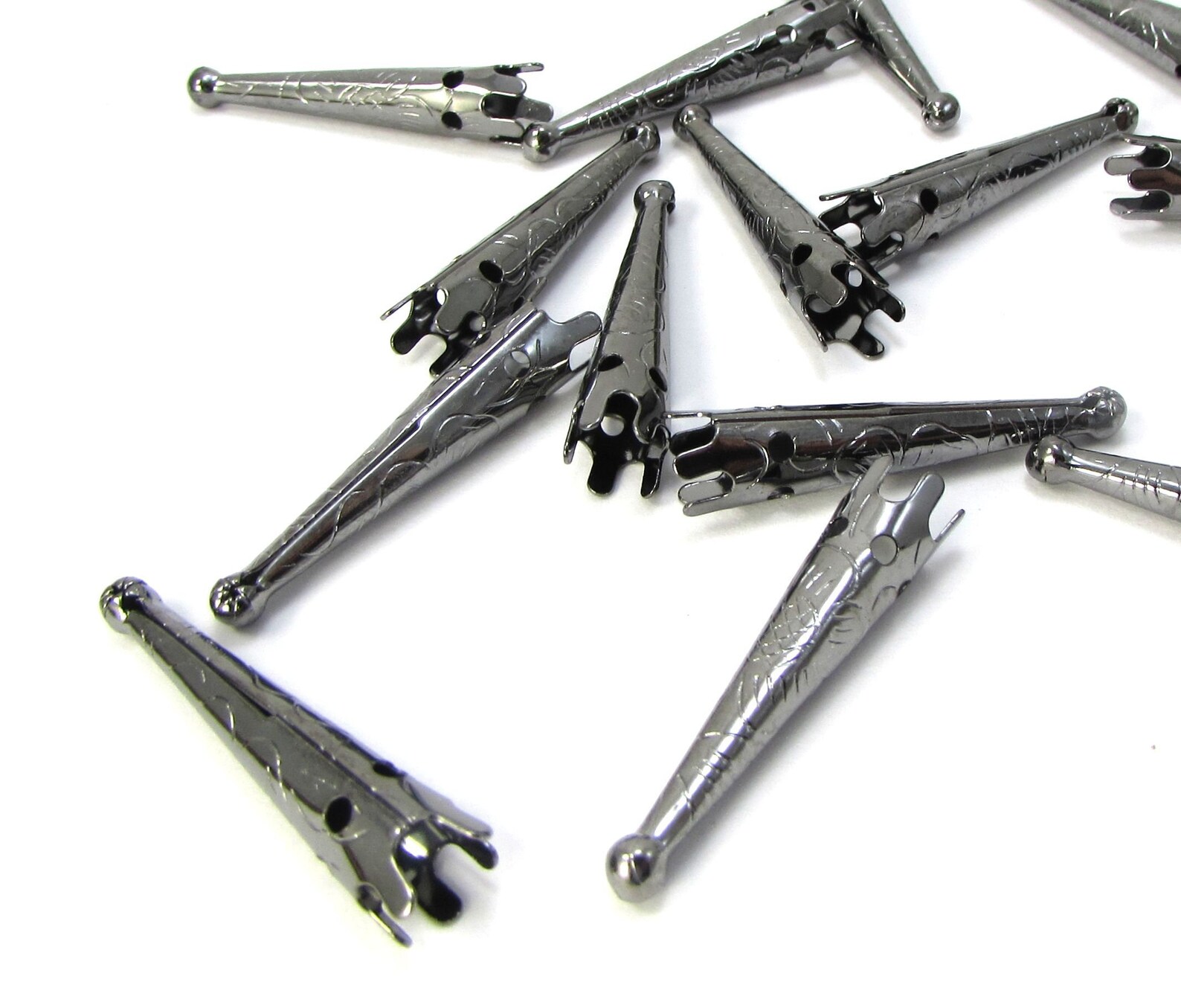 Bolo Tips 33x7mm Gunmetal Plated Steel Twenty 20 Bolo Tips - Etsy