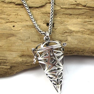 Cage Pendant Necklace, 43x22mm Cage With Safety Latch, Custom Length 3 ...