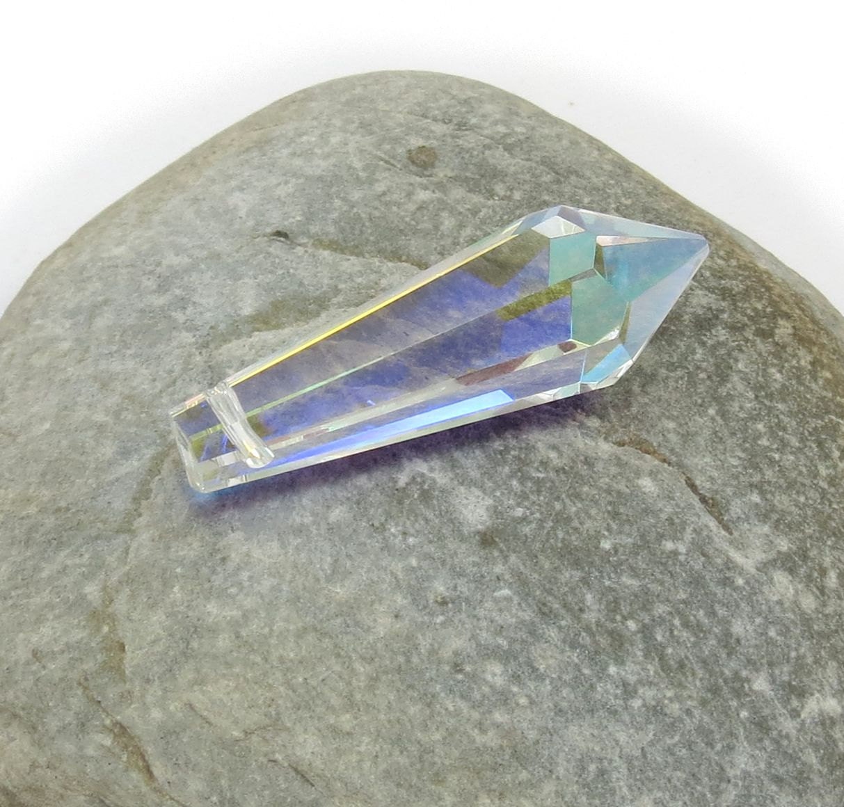 Crystal Point Pendant Multi Color 38x13mm Crystal Pendant | Etsy