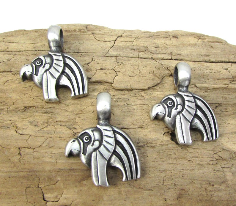 Falcon Pendant 31x24mm Falcon Head Pendant Bird Pendant - Etsy