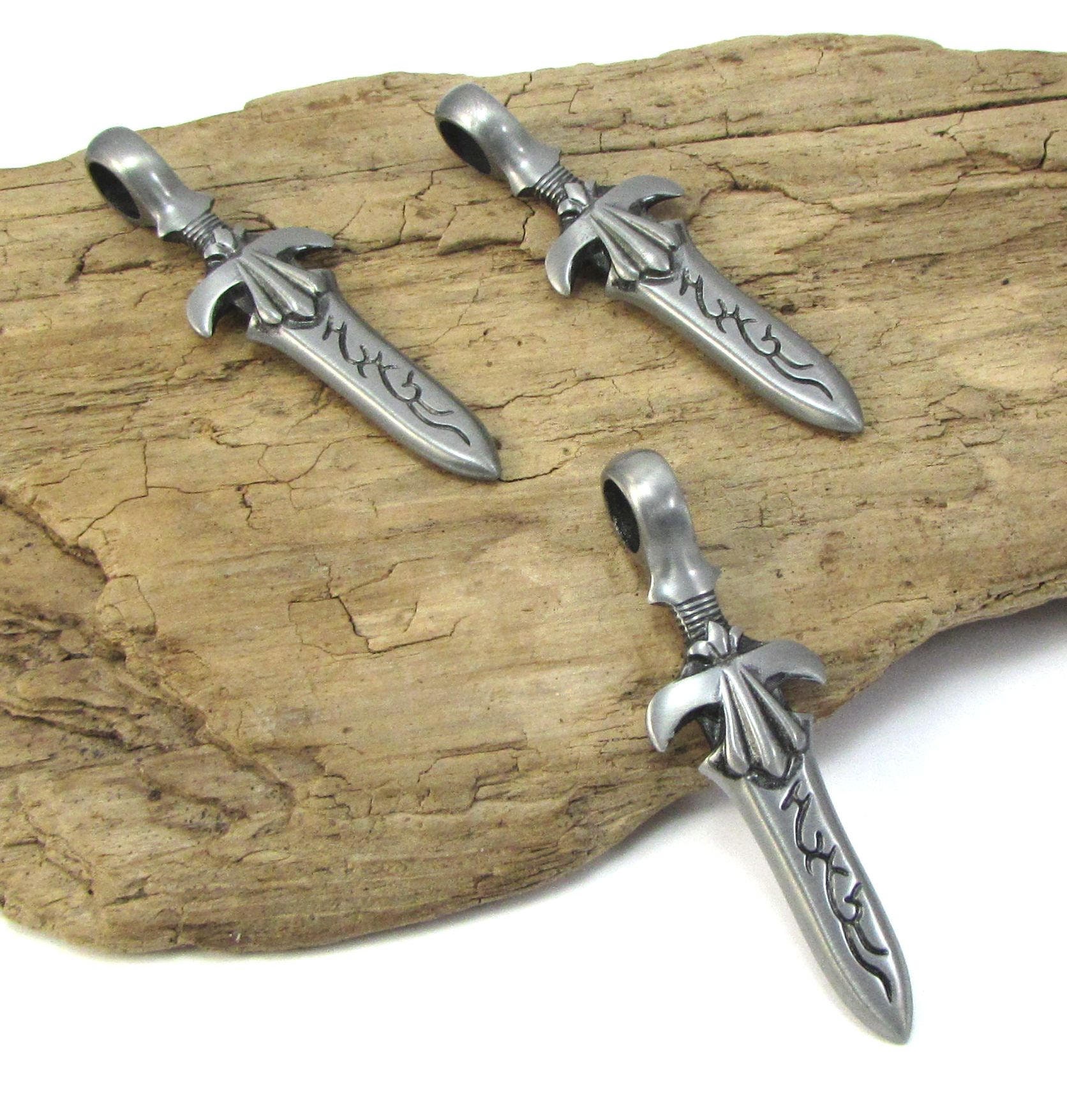 Sword Pendant 57x17mm Double-sided Sword Pendant Jewelry - Etsy
