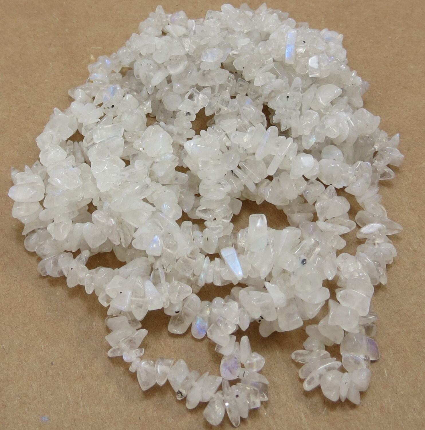 Rainbow Moonstone Chips 35 Inch Strand Moonstone Chips | Etsy