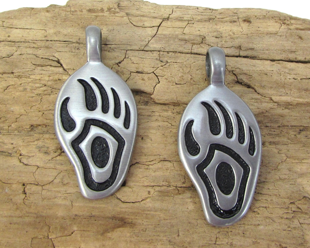 Bear Pendant, 45x21mm Bear Paw Pendant, Bear Pendant, Jewelry Supplies ...
