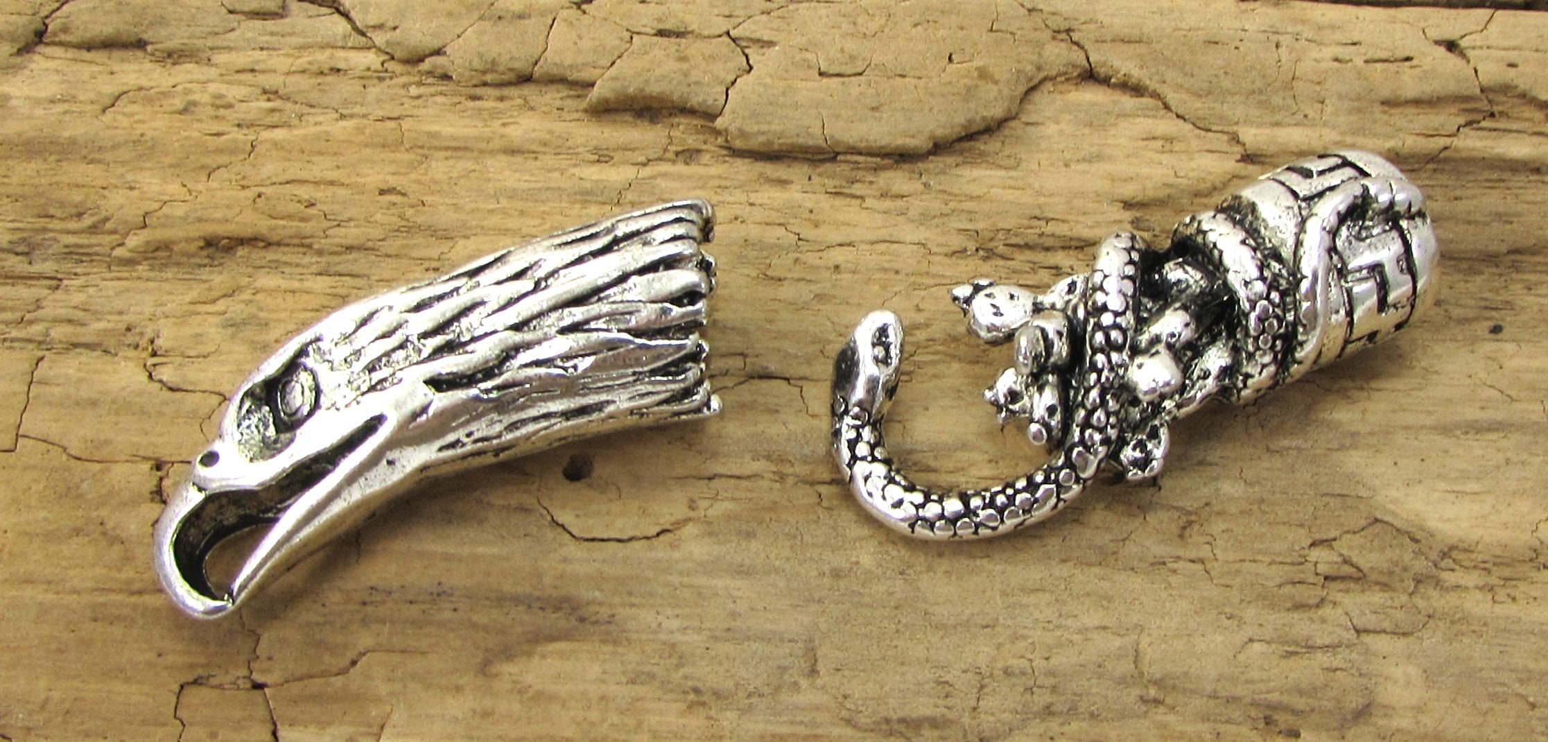 Eagle Clasps, Eagle Head and Snake With Cactus Clasps, One (1) Eagle ...