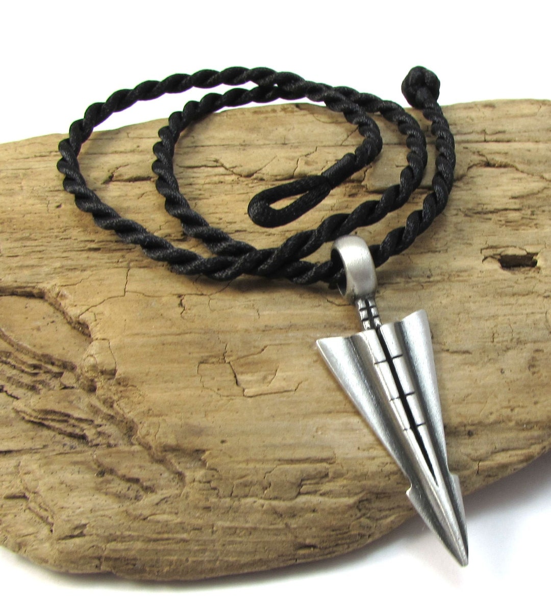 Arrowhead Pendant Necklace, 53x18mm Arrowhead Pendant, Custom Length ...